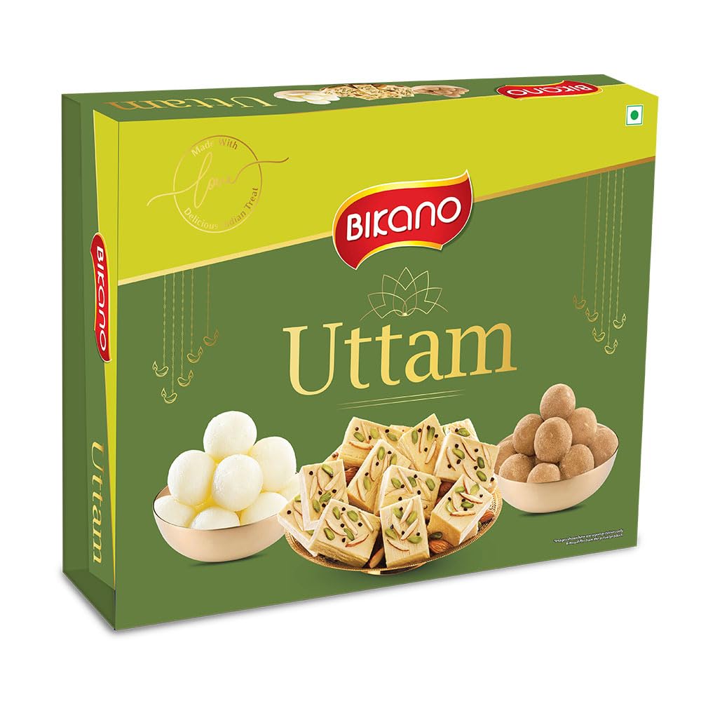 Bikano Uttam Sweets Gift Pack, 1kg : Amazon.in: Grocery & Gourmet Foods