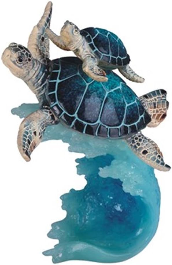 Amazon.com: Enesco Edge Sculpture Sea Turtle on Wave Animal Figurine ...