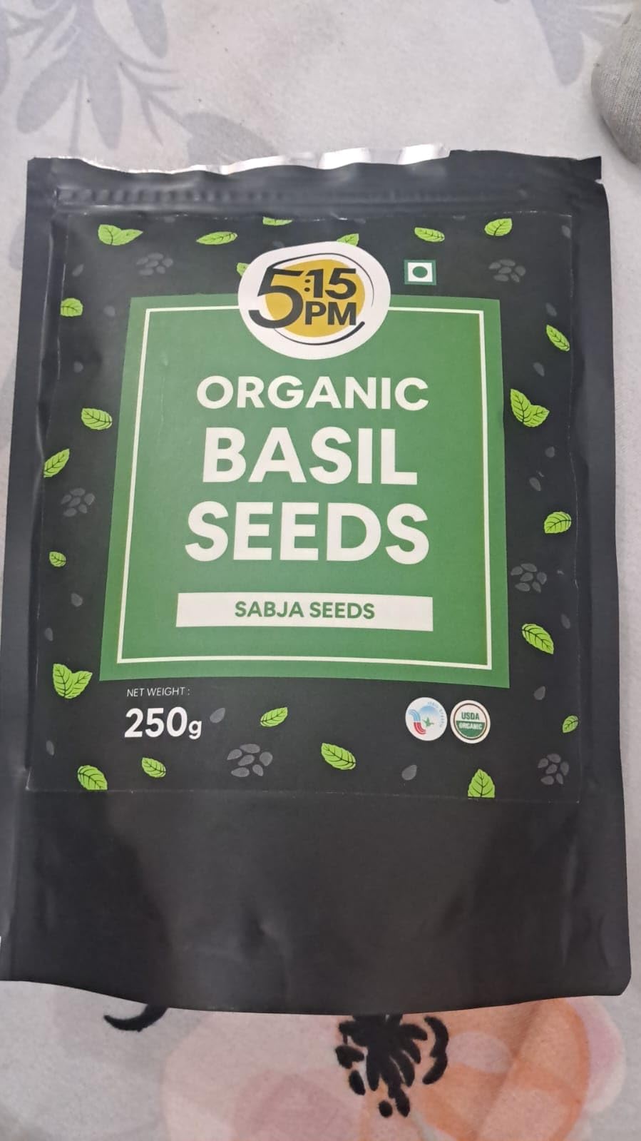 5:15PM. Basil Seeds 250g | 100% Organic Raw Basil Seeds |Tukmaria Seeds ...