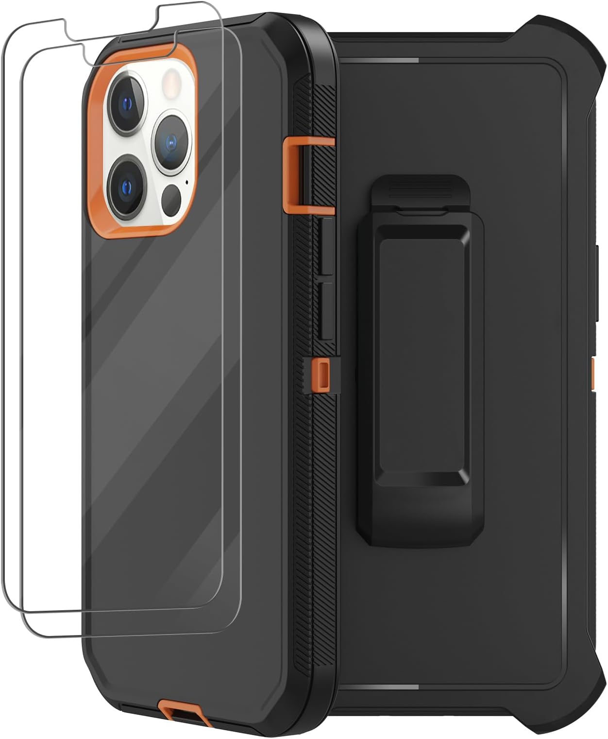 Amazon.com: for iPhone 13 Pro Max Case with Belt Clip Holster, 2X ...