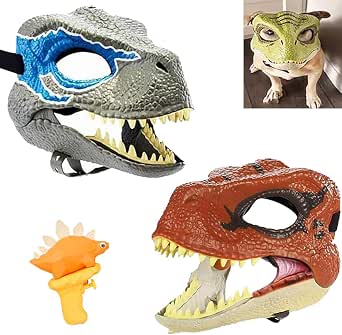 Amazon.com : Dog Dinosaur Mask, Dino Mask Moving Jaw, Dinosaur Mask for ...