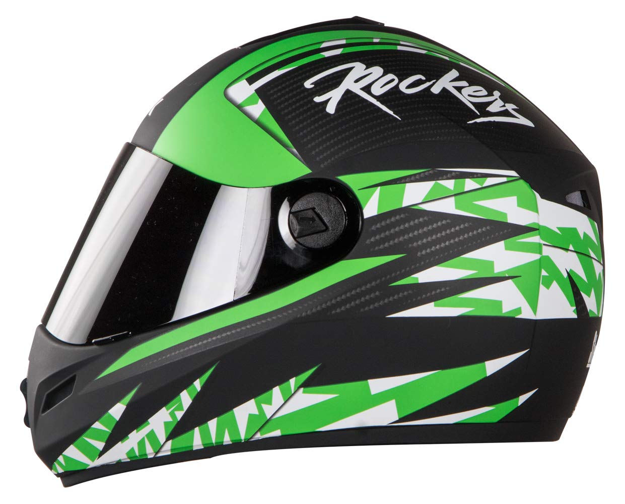 Steelbird SB-39 Rox Rockers Full Face Helmet in Matt Finish with Smoke ...