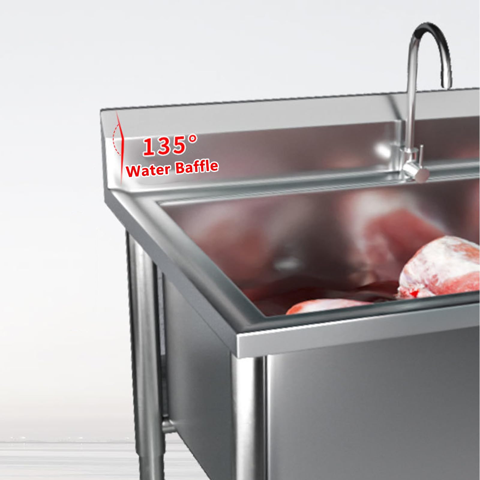 Industrial Deep Stainless Sink Just CRA ADA 2225 A GR 3 1 Stainless