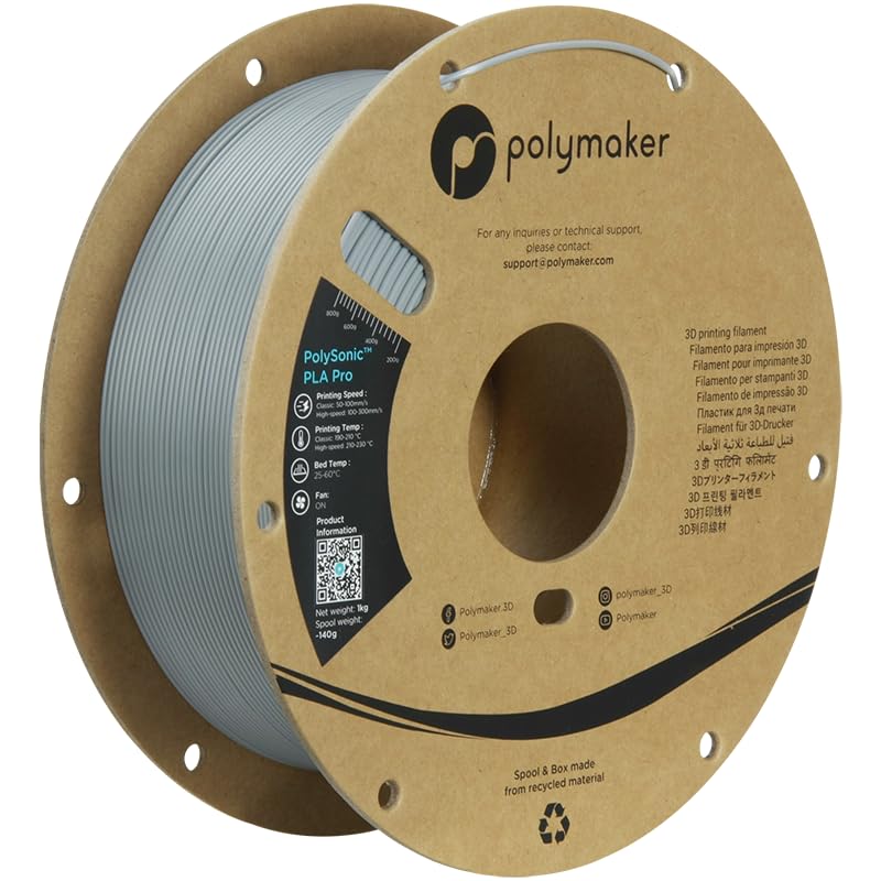 Polymaker High Speed Pla Pro Filament 1 75mm Grey Polysonic ...