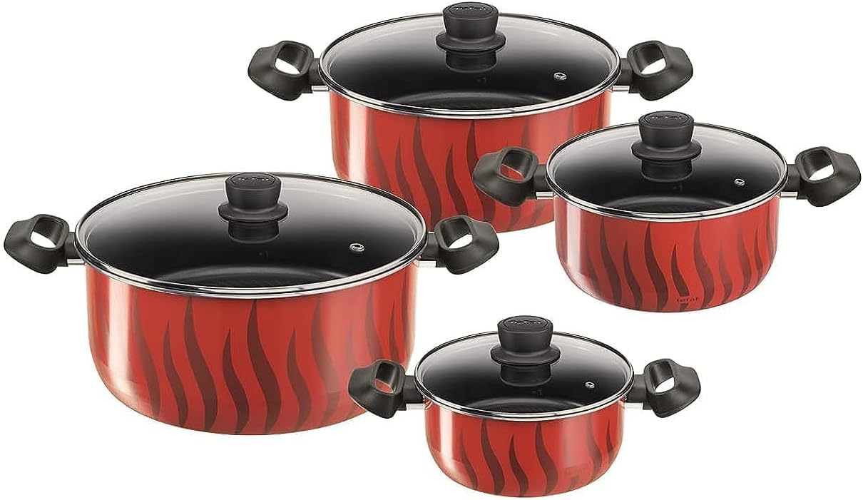 TEFAL Cookware Set | G6 Tempo Flame 8 Pcs Cooking Set | Casseroles ...