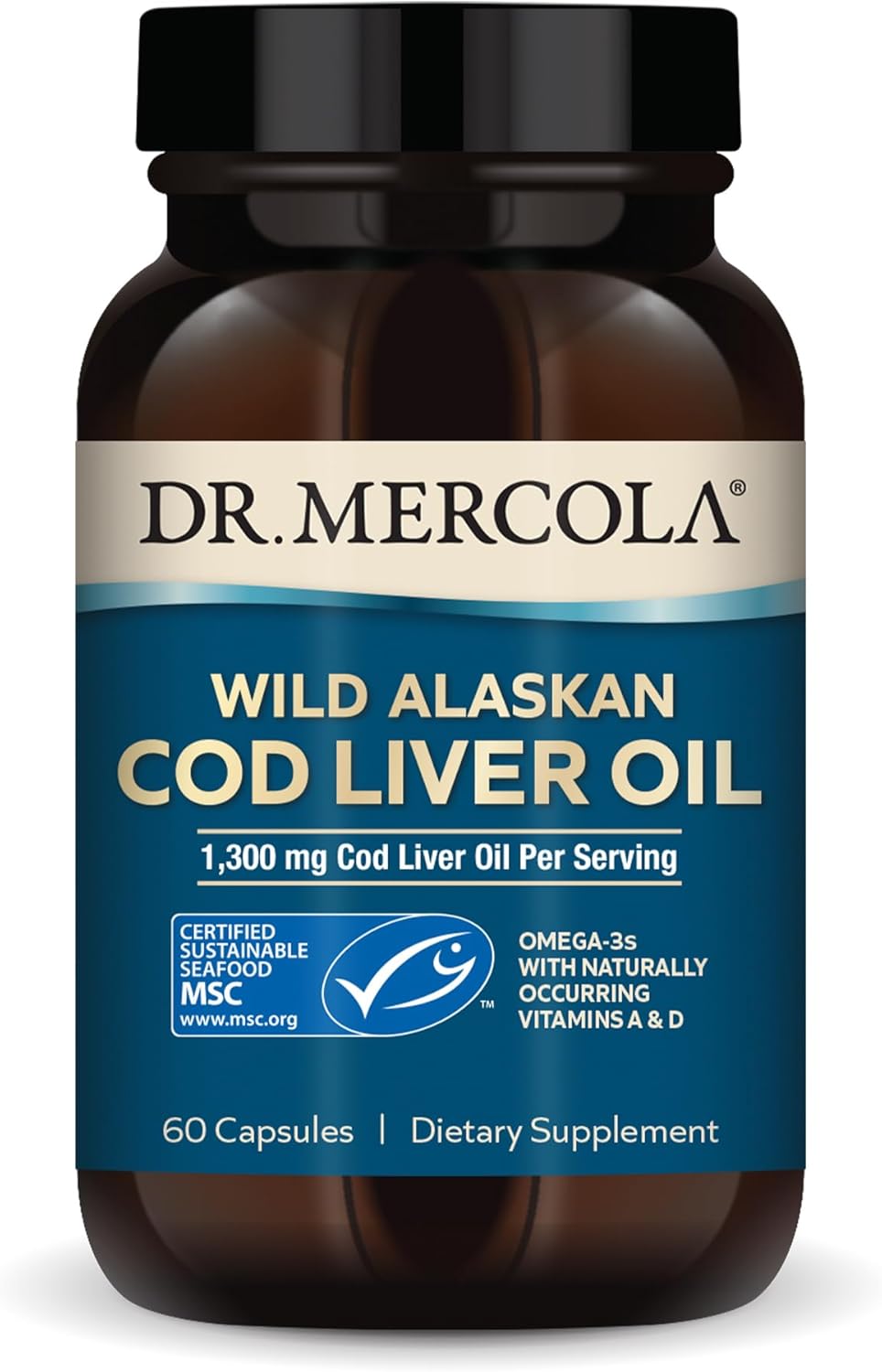 Amazon.com: Dr. Mercola Cod Liver Oil, 1,300 mg Per Serving, 30 ...
