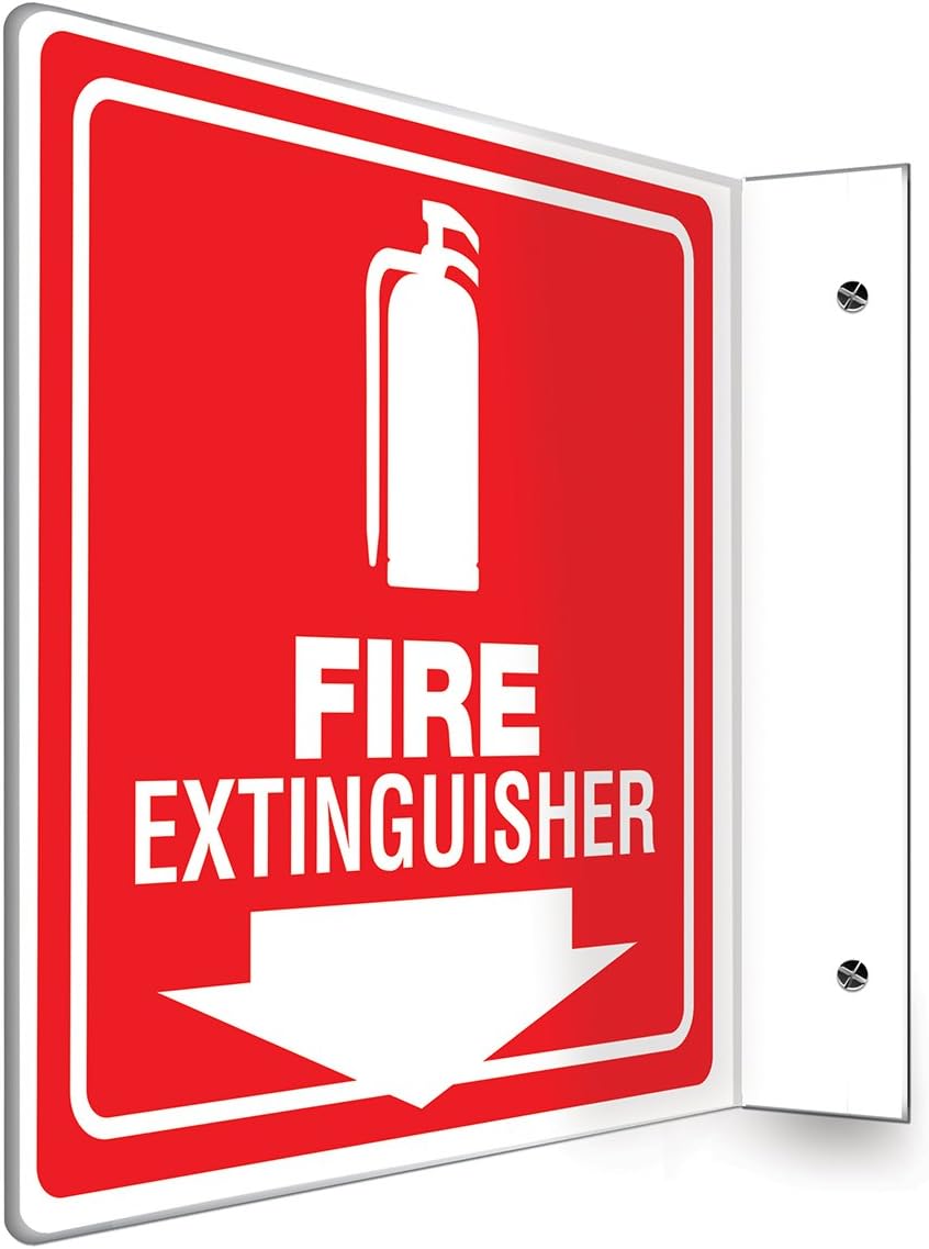 Amazon.com : 3D Fire Extinguisher Sign - Plastic Pre-Drilled Safety ...