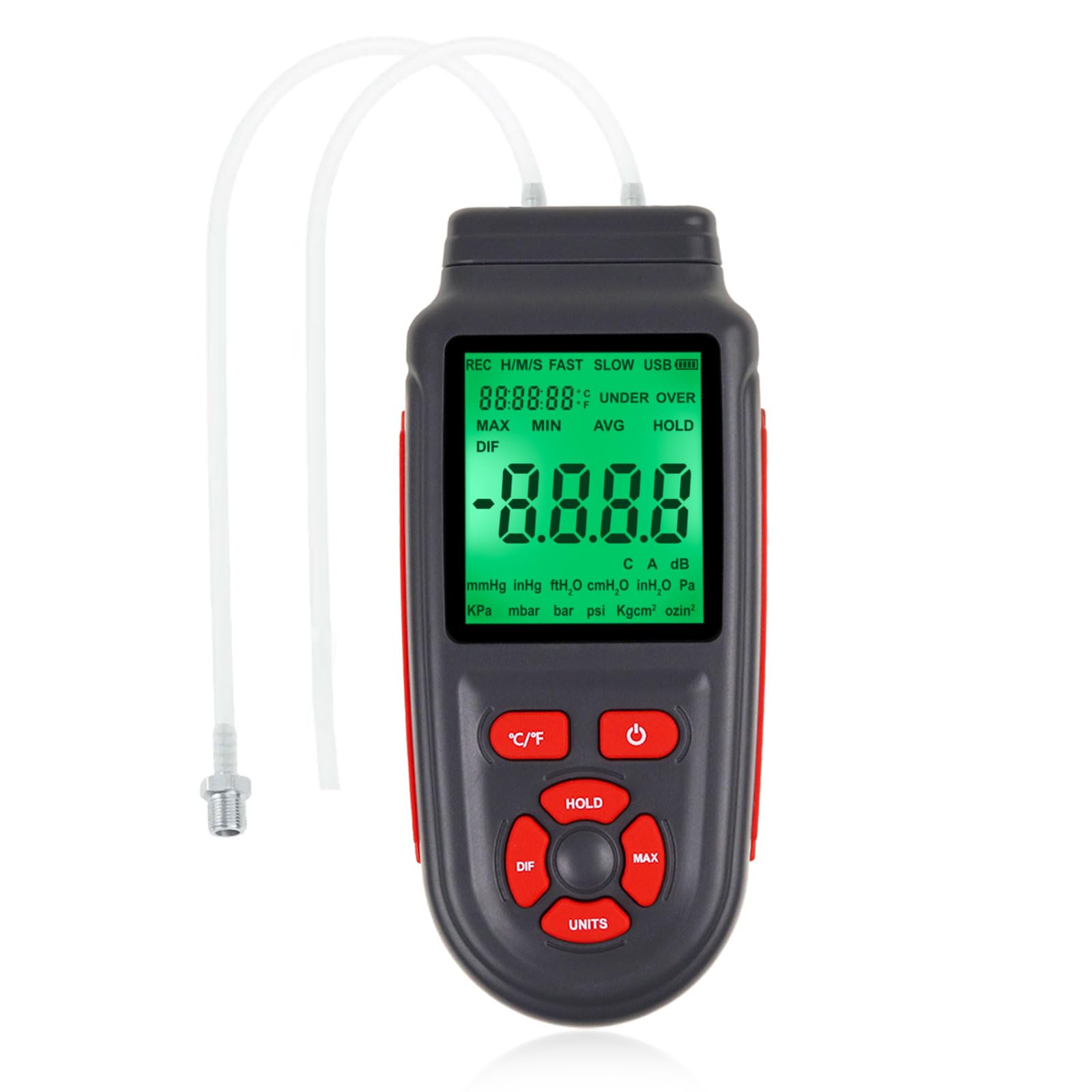 Snapklik.com : Manometer Gas Pressure Tester Gauges HVAC 12 Selectable ...