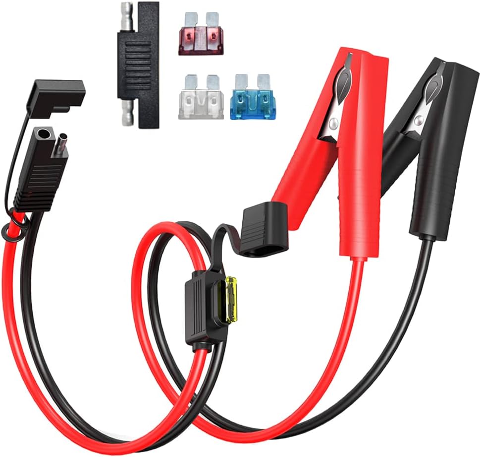 Amazon.com: ELFCULB SAE to Alligator Clip,12AWG SAE Connector Quick ...