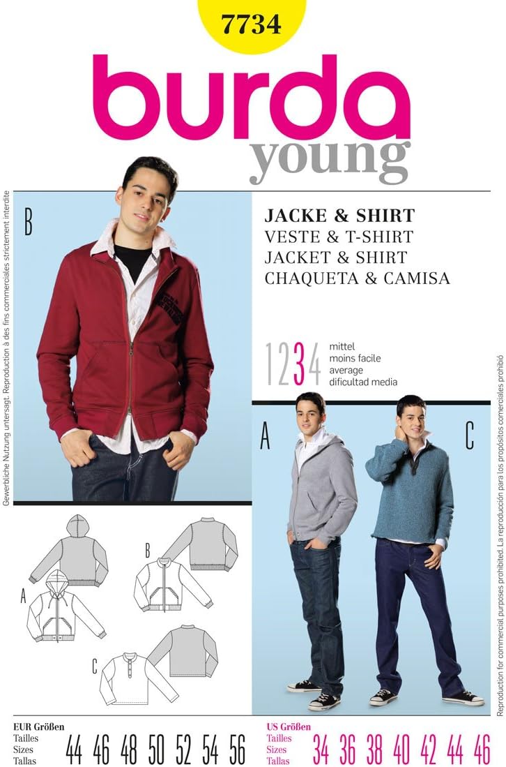 Burda Schnittmuster 6461 Mantel und Jacke, Papier, weiß, 19 x 14 x 0,5 ...