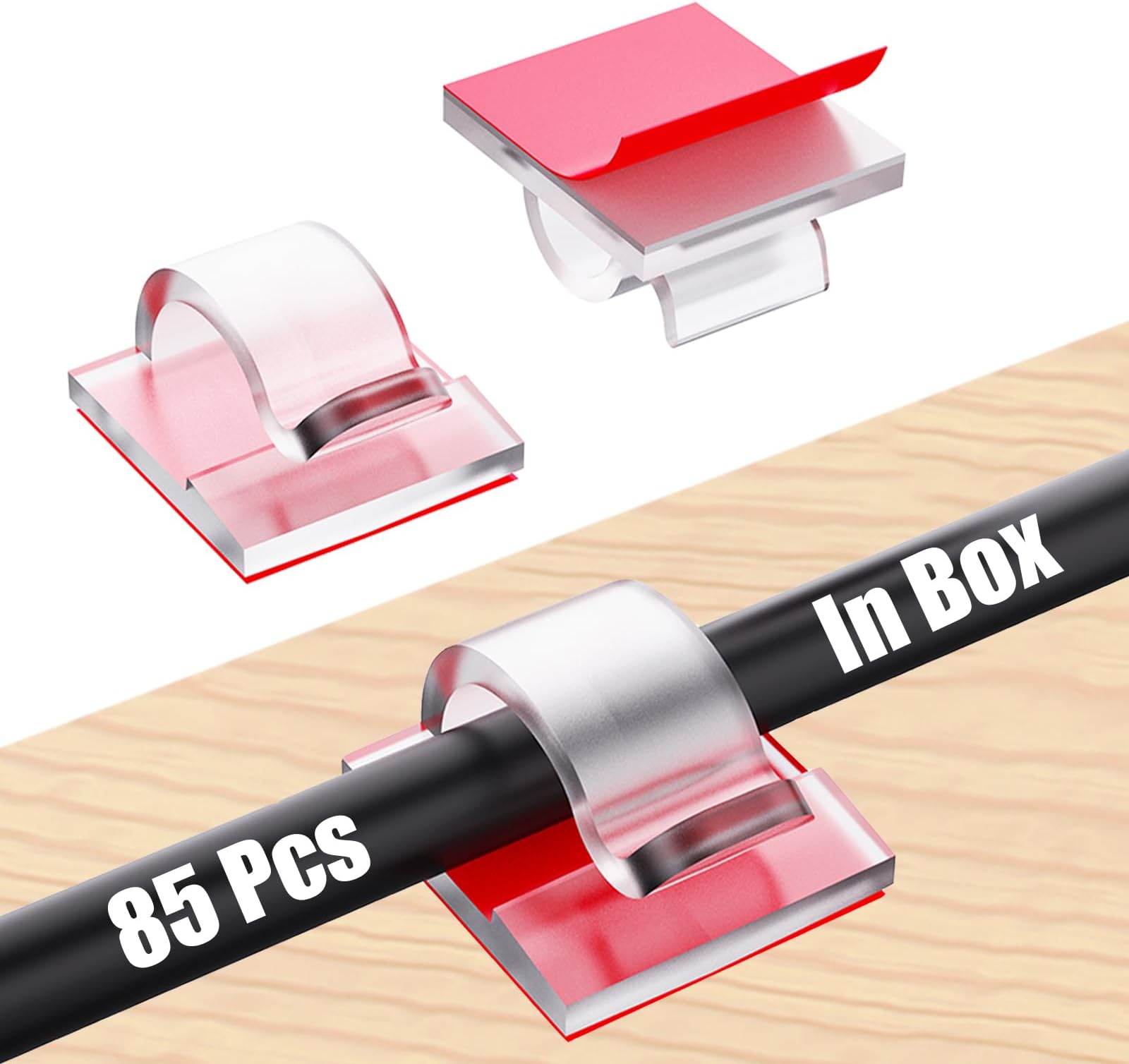 Amazon.com: 60 PCS Adhesive Cable Clips, Upgraded Wall Wire Clips for ...