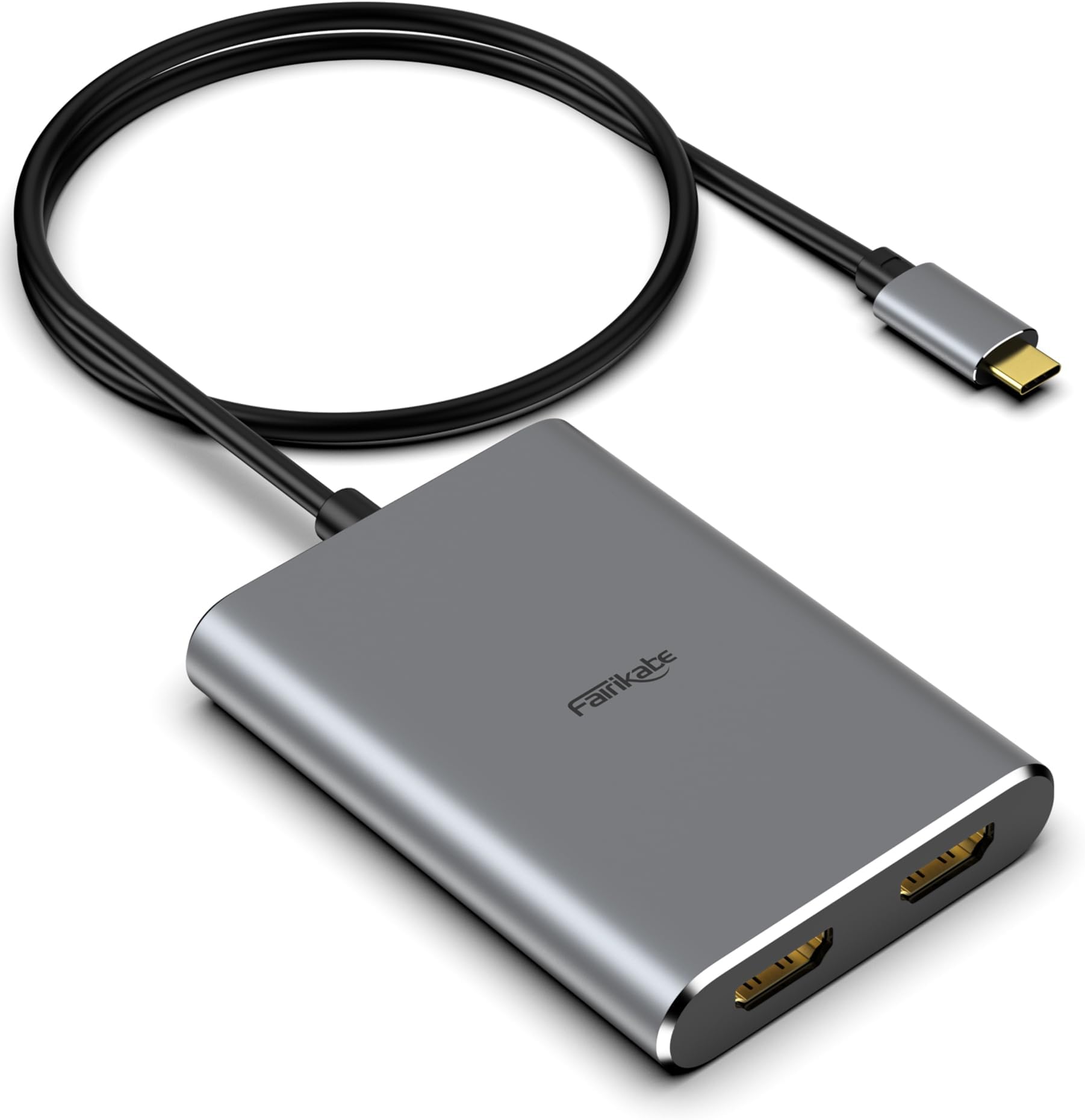 Amazon.com: RayCue USB C to Dual HDMI Adapter 4K@60hz, Type C ...