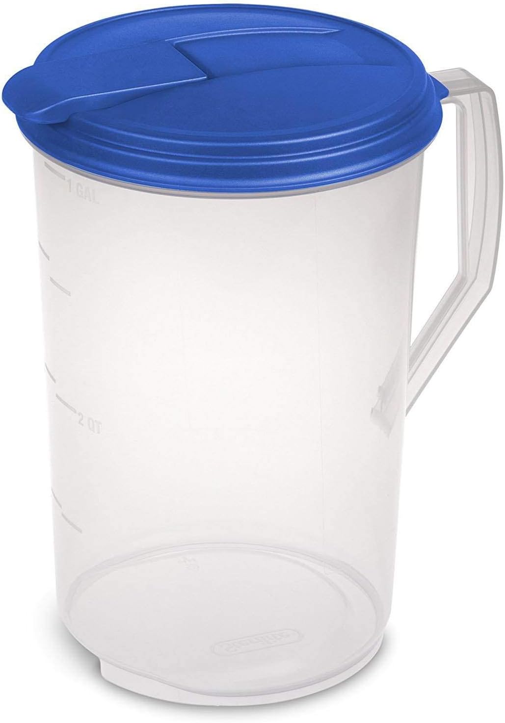 Amazon.com: Sterilite 1-Gallon Round Plastic Pitcher and Spout, Clear w ...
