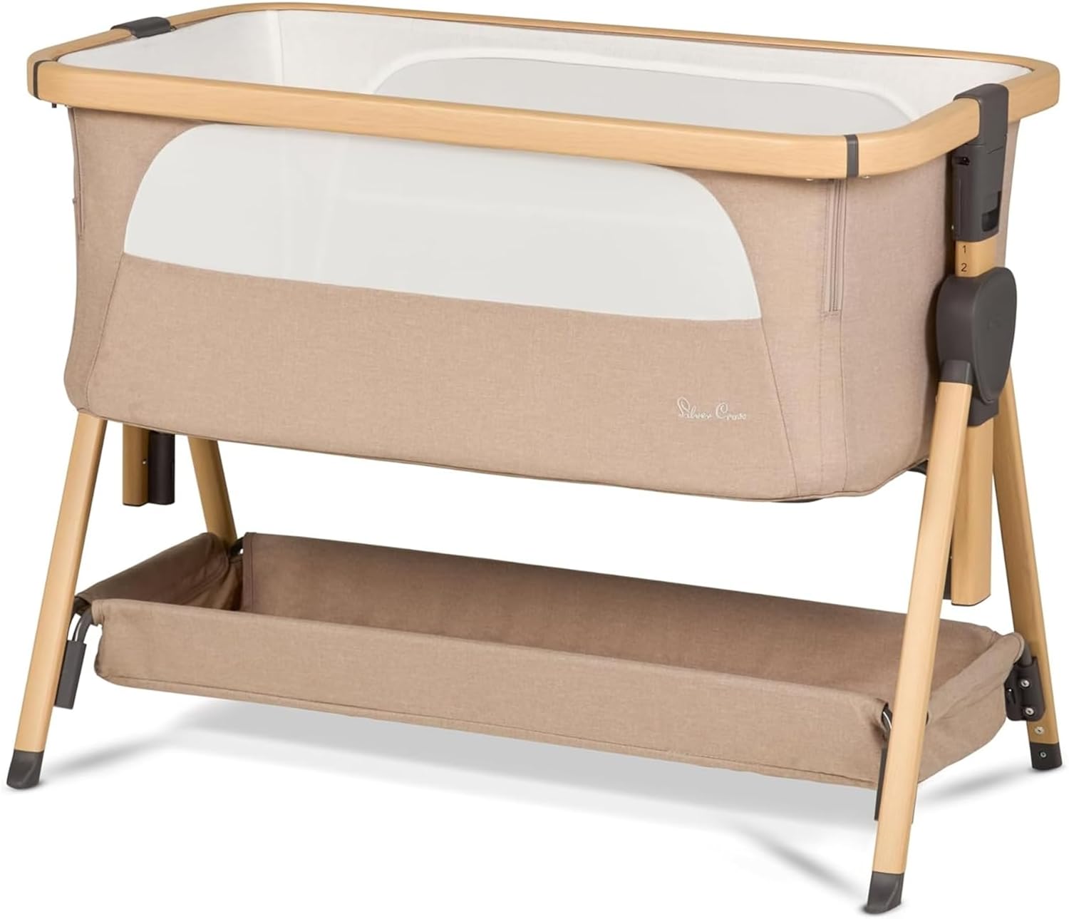 Silver Cross - Lunar Bedside Crib with Travel Bag - Next to me Crib ...