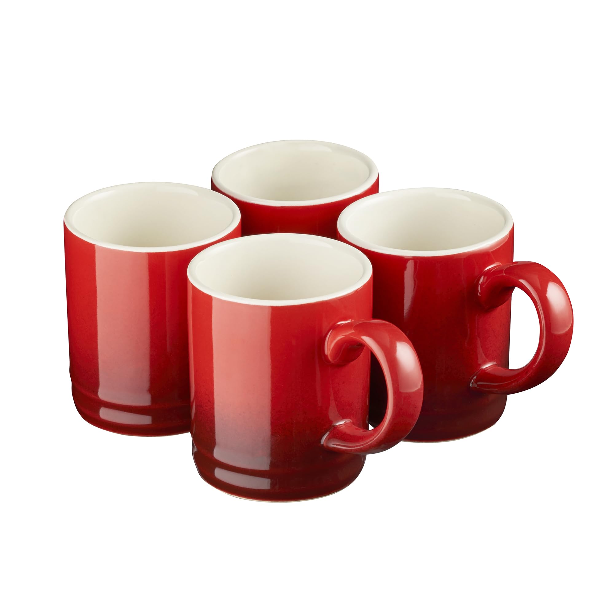 Cooks Professional Espresso Cup Set | Made from Durable Stoneware (Red ...