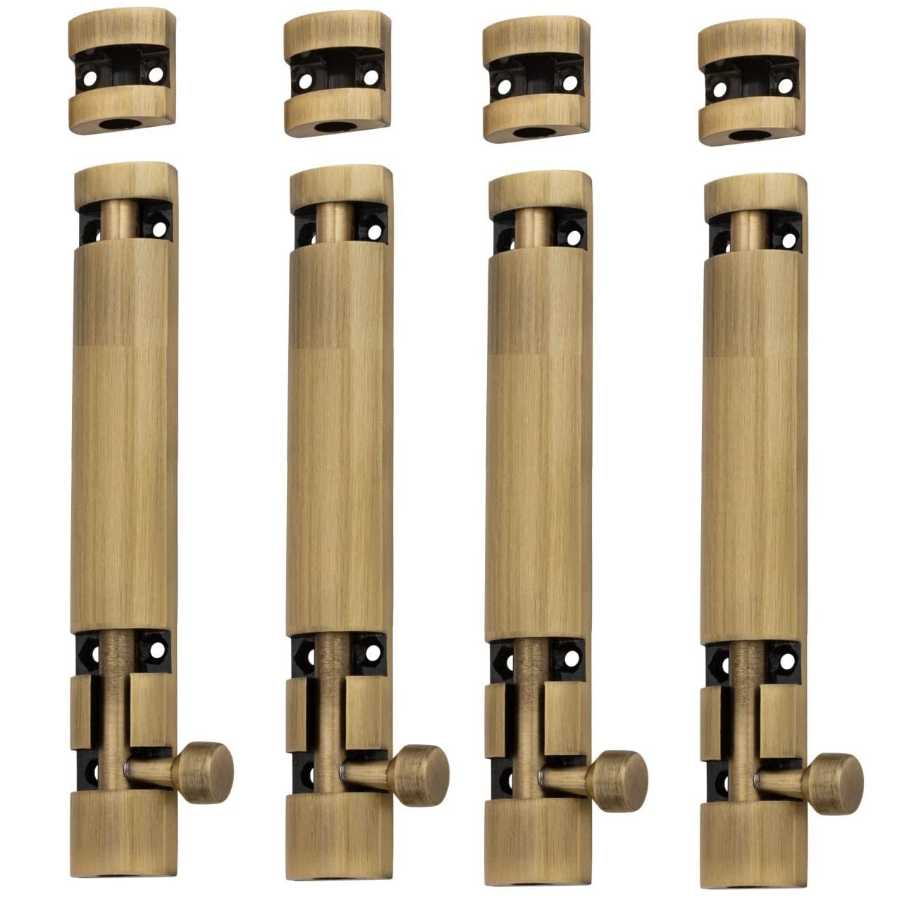 VIRAJ Pack of 4 |4 inch Aluminium zaylo Tower Bolt | Antique Finish ...