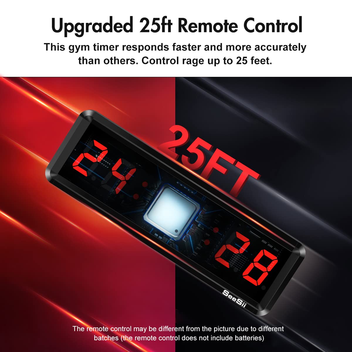 Seesii Led Gym Timer Display Second Ultra Clear Interval Timer With