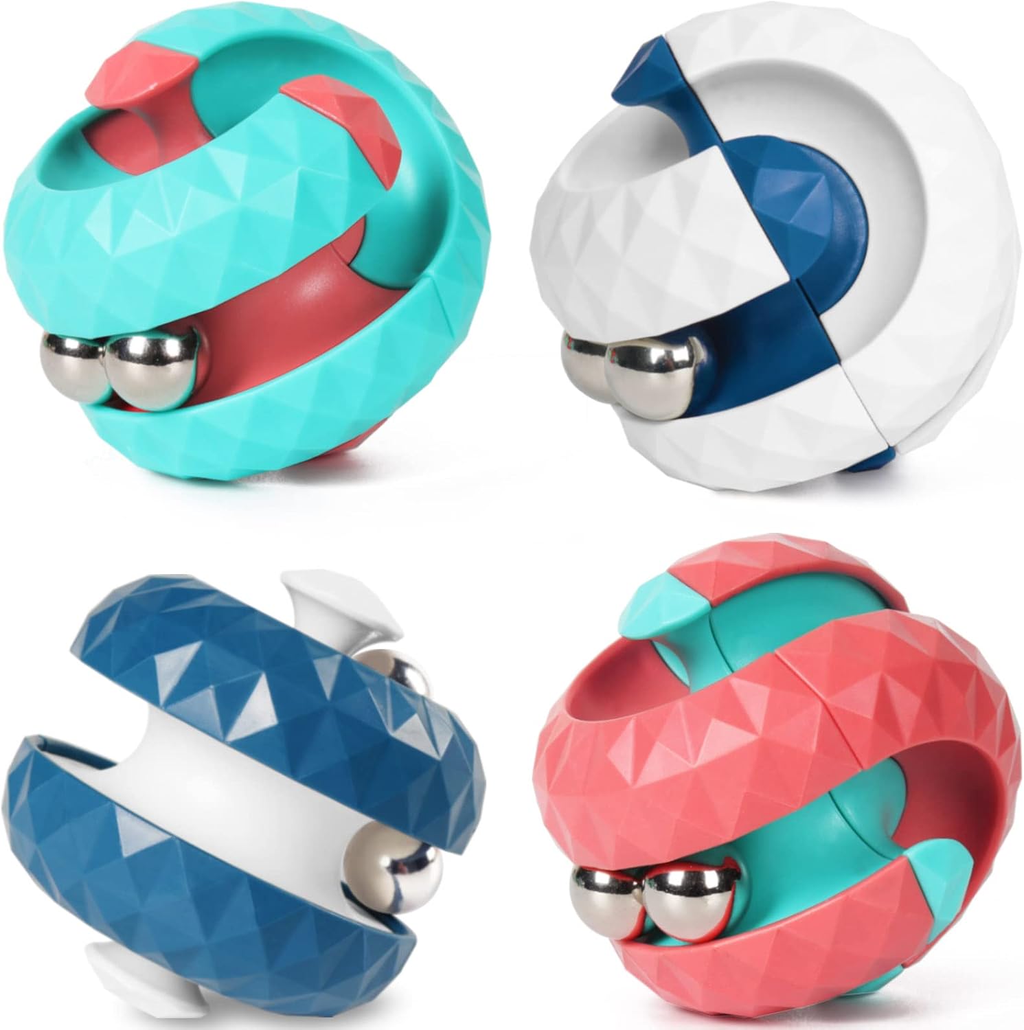 Yiran 4pcs Rotating Cube Bead Orbit Ball Maze Ball Fidget Hand Spinner ...