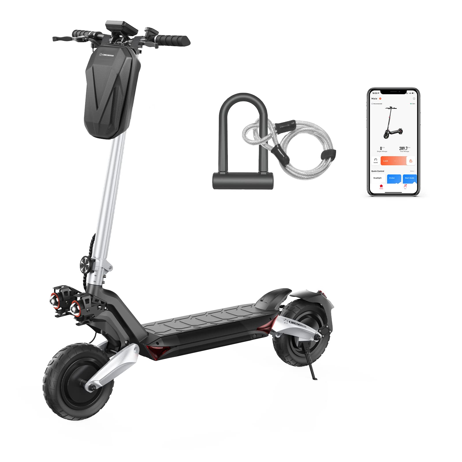 Circooter Electric Scooter Adult With App 1600w 800w Motor 31 ...