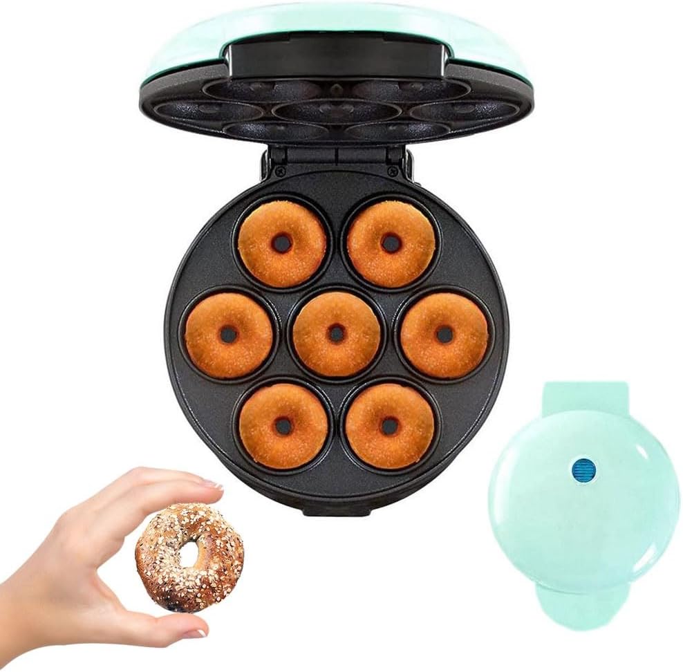 Amazon.com: 7 Holes Mini Donut Cooker Machine with Non Stick Coating ...