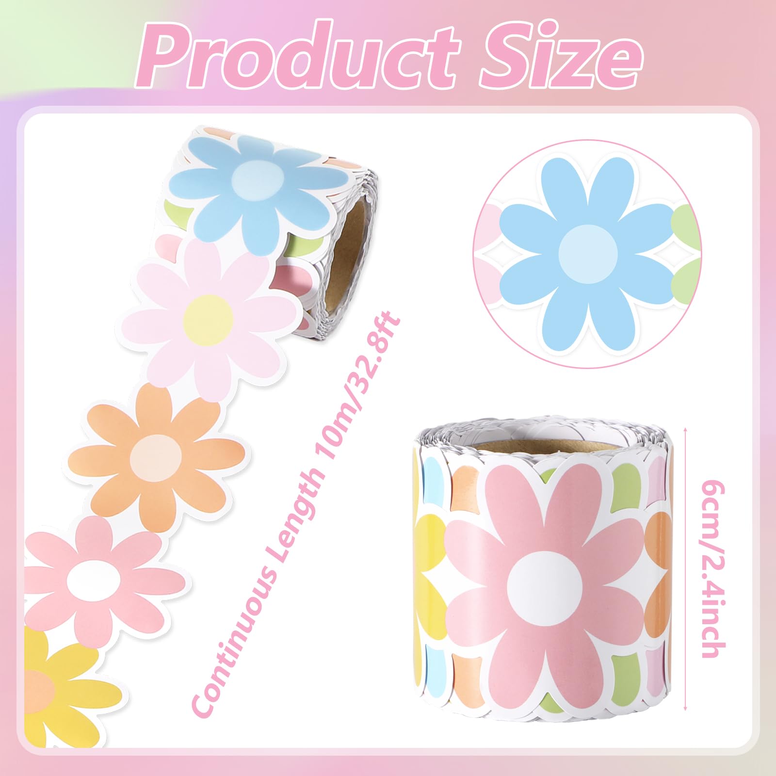 Snapklik.com : Daisy Flower Bulletin Board Border Decoration 32.8Ft ...