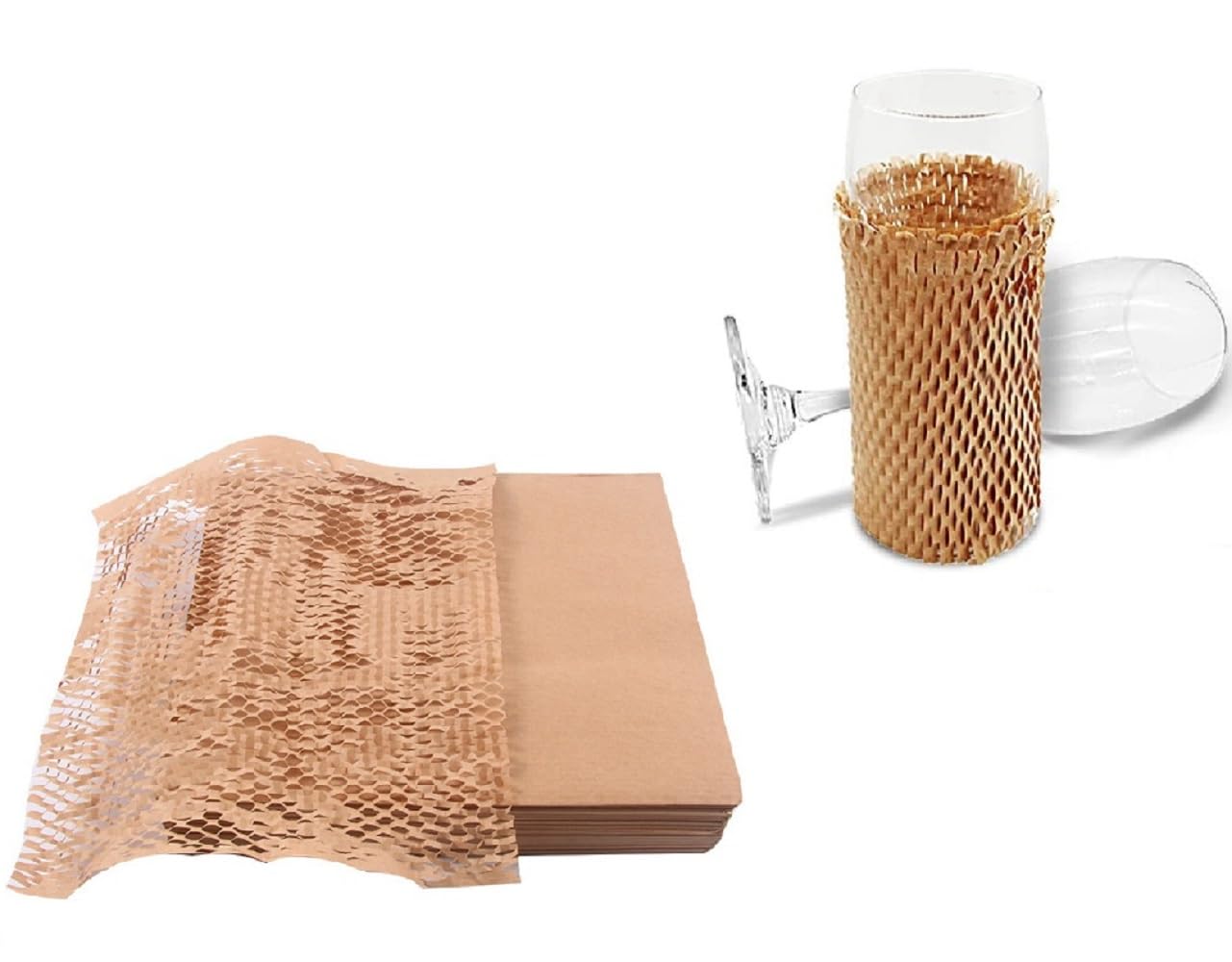 Amazon.co.jp: DIFEIUKI ハニカム クッションペーパー 50枚入 緩衝材 包装紙 環境に優しい リサイクル可能 生分解性 梱包資材 お皿/食器/ガラス器/花/ギフト包装 ...