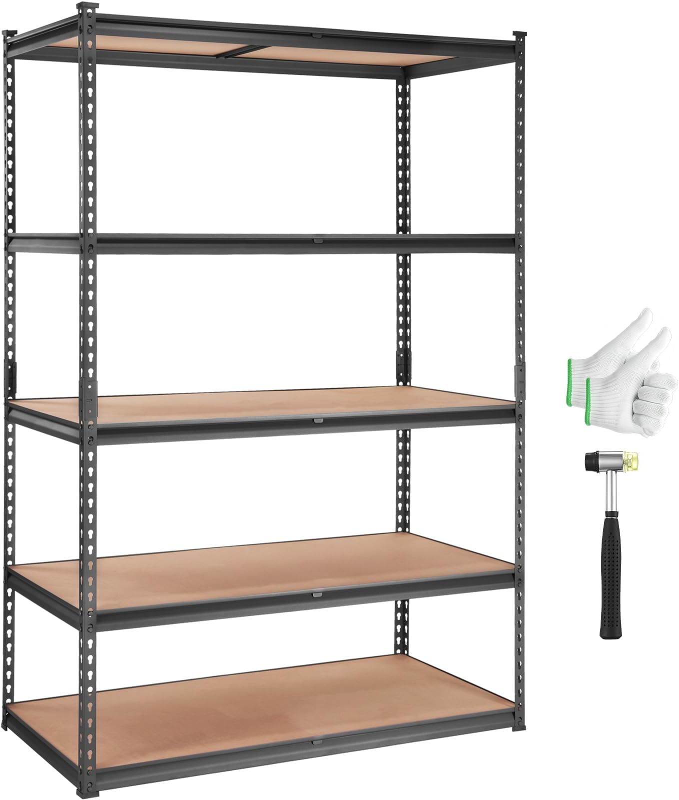 Amazon.com: Edsal 48"W x 24"D x 72"H 5-Shelf Steel Shelving, Black ...