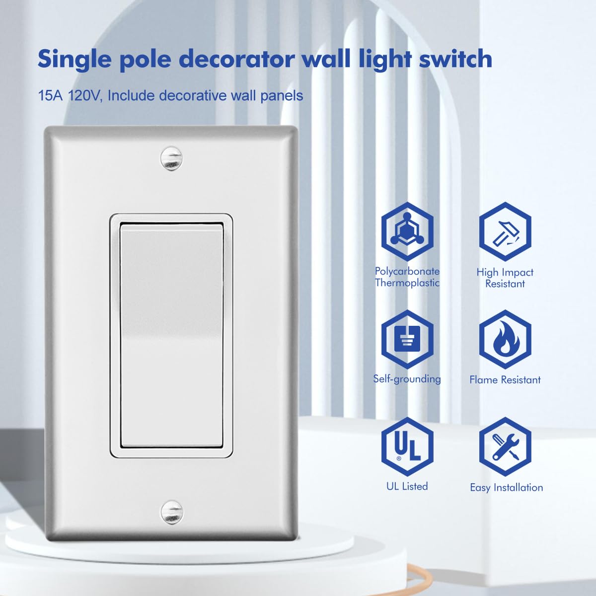 Snapklik.com : Micmi Single Pole Decorator Wall Light Switch, Paddle ...