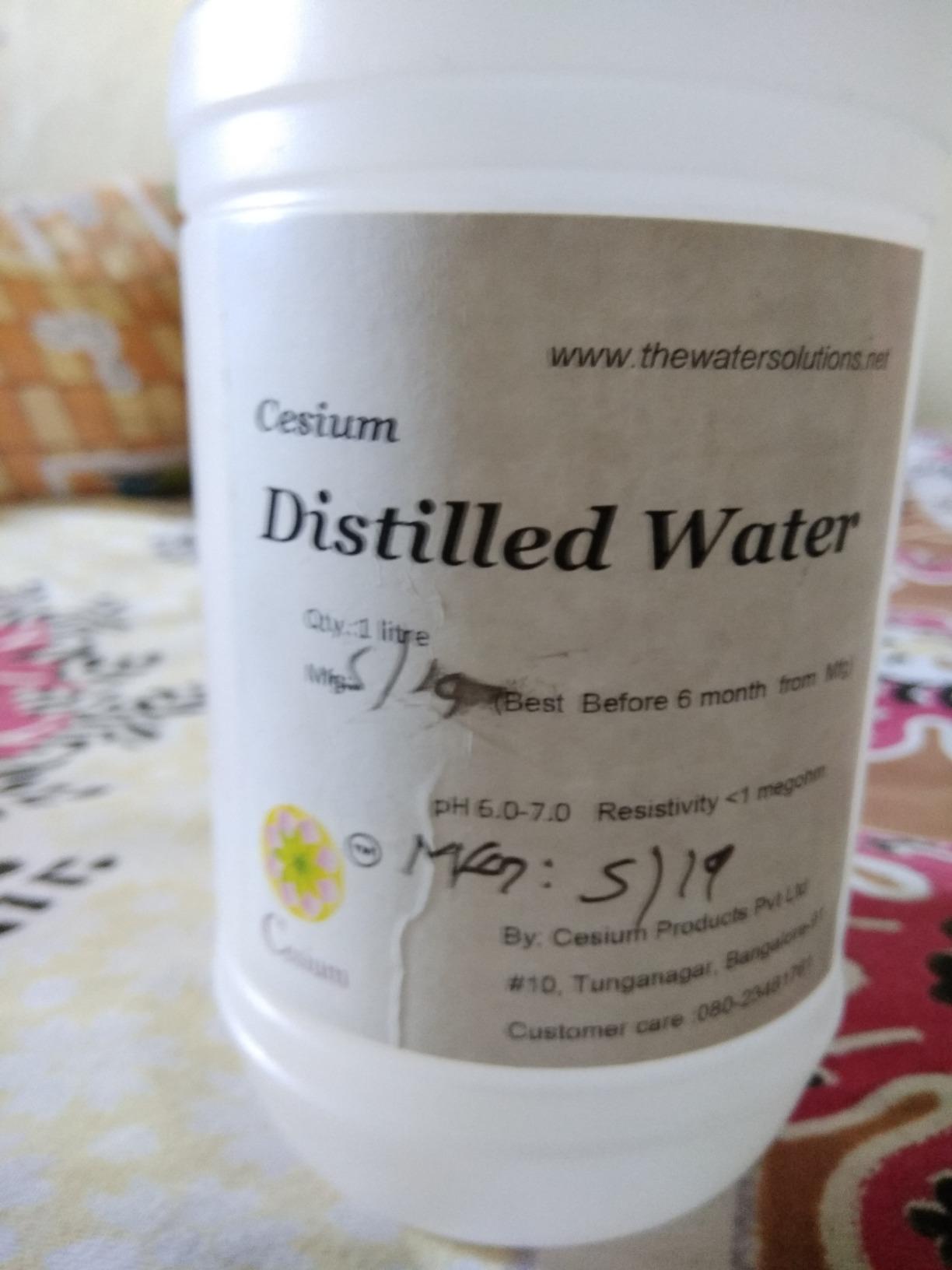 VITSZEE Distilled Water 1 Litre | H2O | Pure Di-Ionised Distilled DM ...