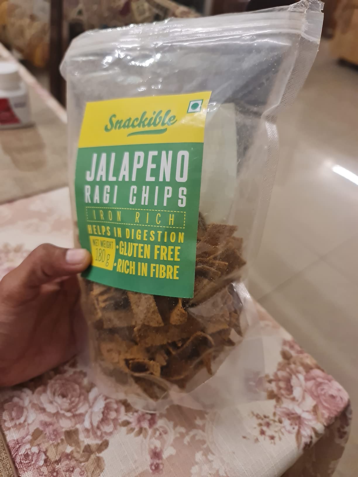 Snackible Spiced Ragi Chips (Pack of 6) - 6x55gm | Gluten Free ...