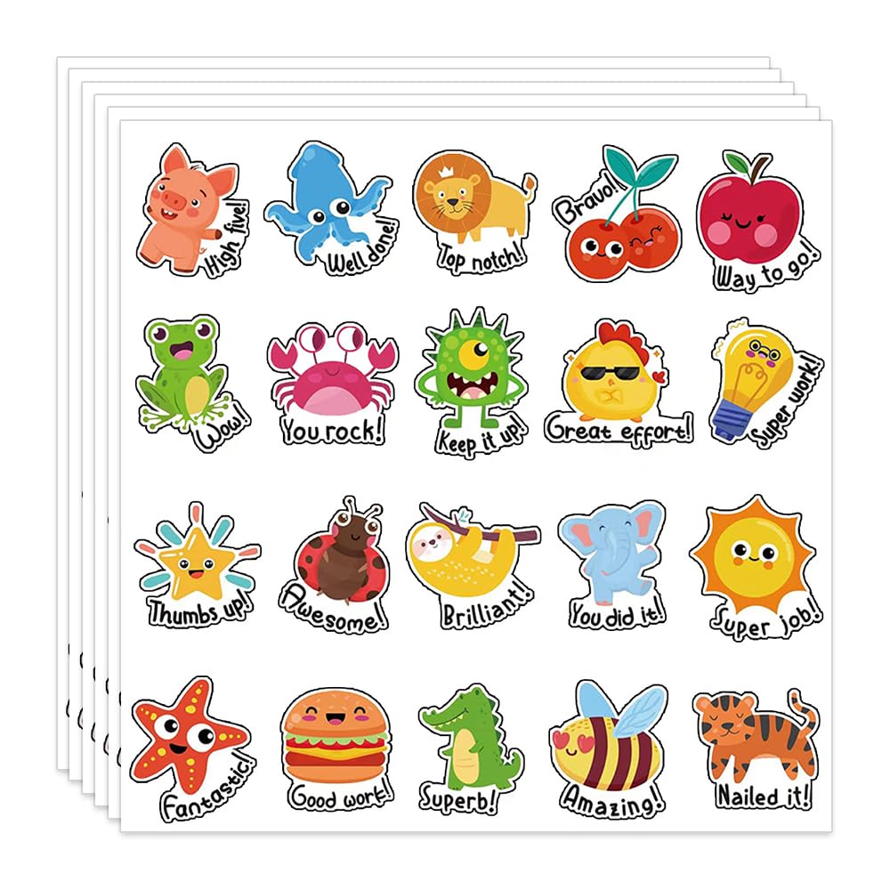 Amazon.com: 120 Piece Teacher Stickers - Grading, Student Rewards ...