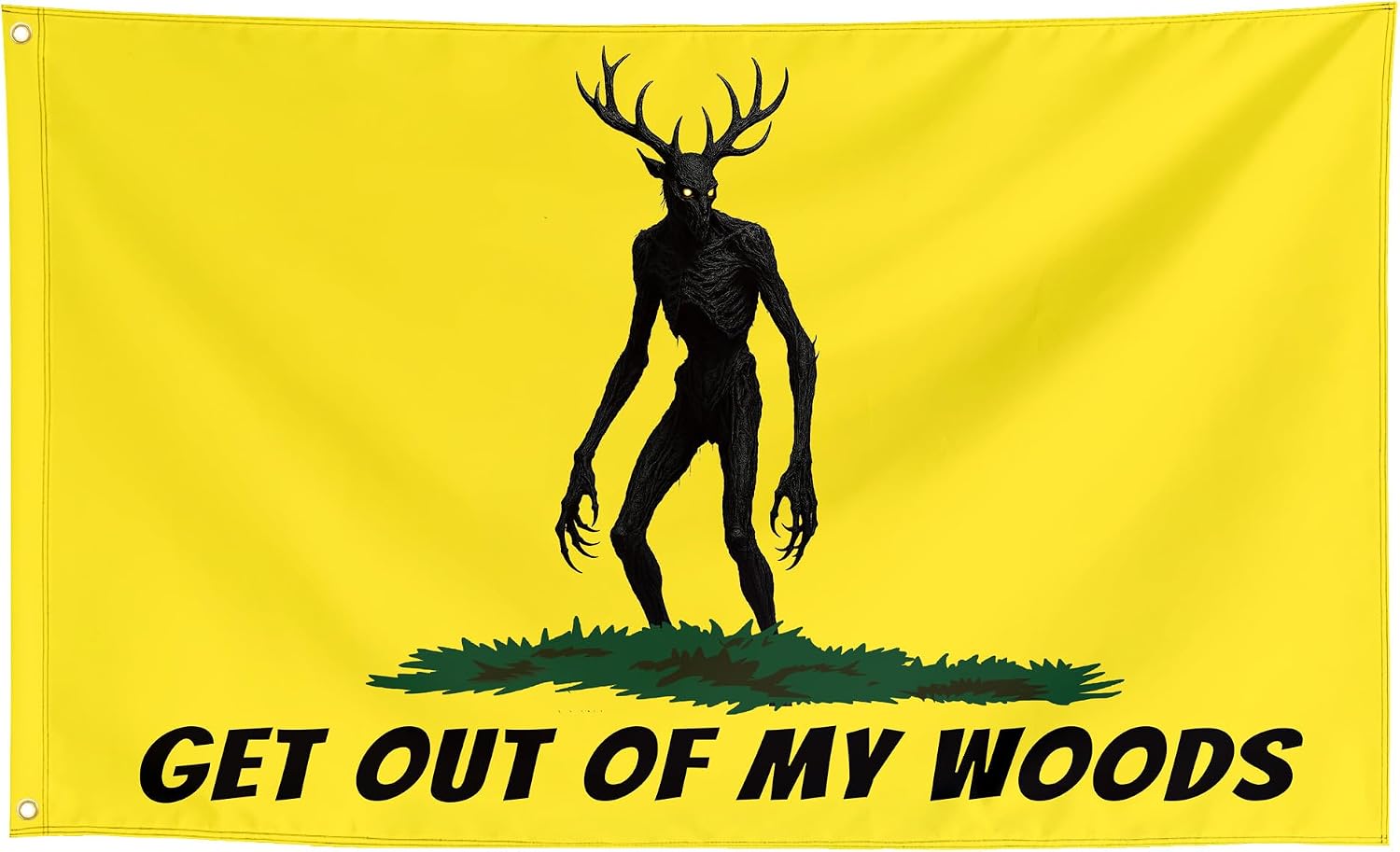 Amazon.com : Dekorbay Get Out Of My Woods Funny Cool Wendigo Flags Meme ...