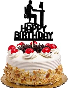 Amazon.com: Programming Theme Happy Birthday Cake Topper, Programmer ...