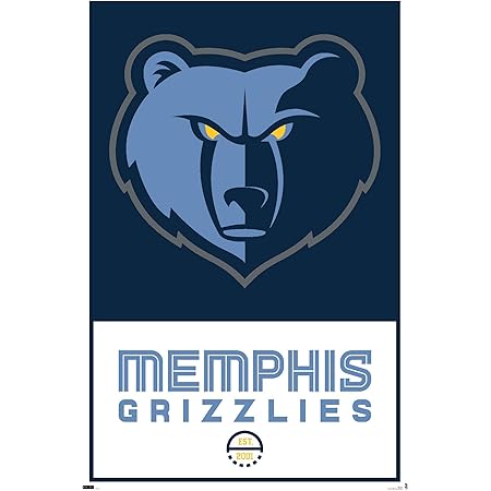 Amazon.com: Trends International NBA Memphis Grizzlies - Logo 21 Wall Poster, 22.375" x 34 ...