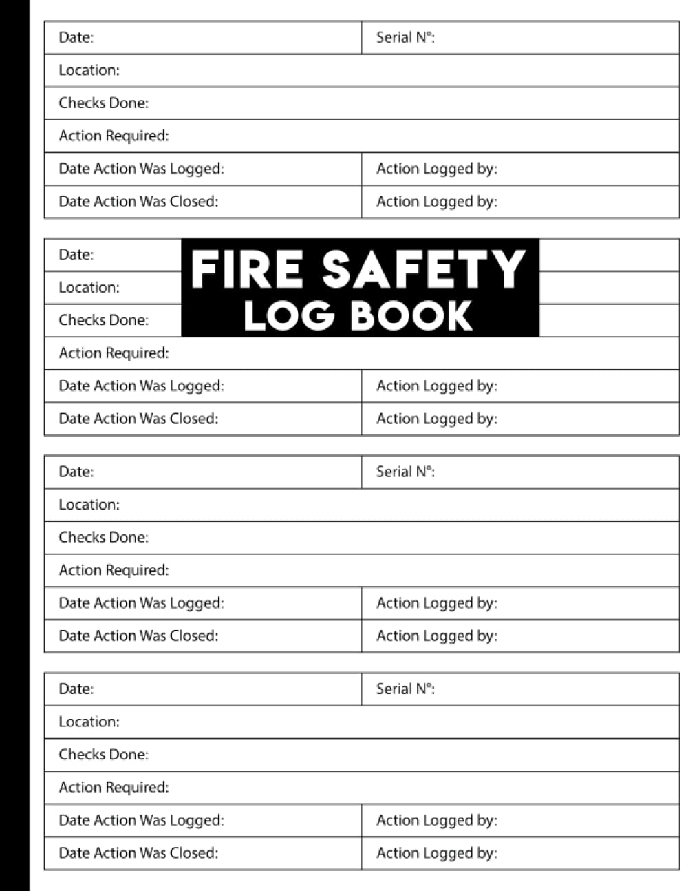Buy Fire Safety Log Book: Fire Alarm Inspection And Testing Checklist ...