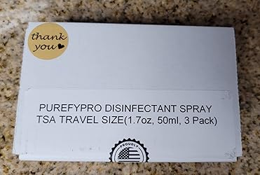 Amazon.com: Purefypro Disinfectant Spray (1.7oz, 3 Pack) - No Rinse. No ...