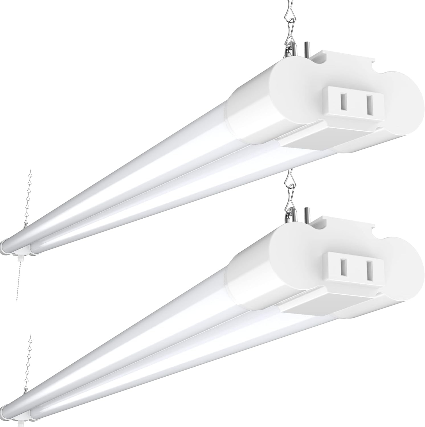 Sunco Lighting 2 Pack LED Workshop White Garage Shop Light 4FT, Plug in ...
