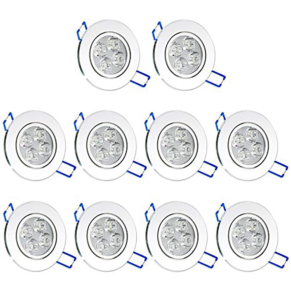 10 Pack,Pocketman 110V 4W Dimmable LED Ceiling Light Downlight,Warm ...