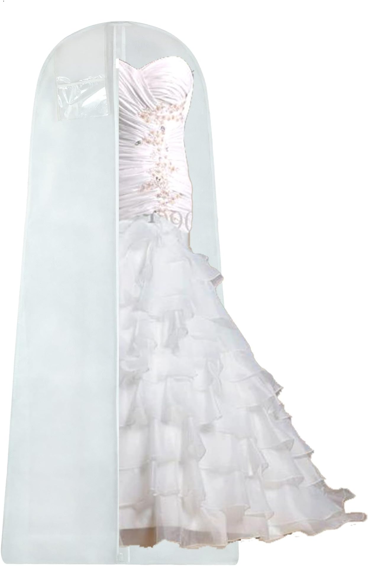 MISSLO 72" Wedding Dress Cover Garment Bag Wardrobe Full Length Long ...