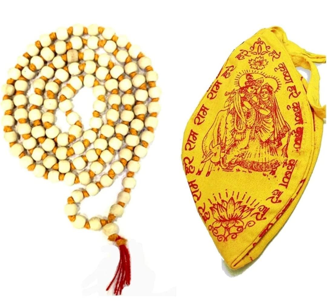 tulsi Japa Mala 108 Beads Tulsi Jap Mala for Mantra Jaap with Gomukhi ...