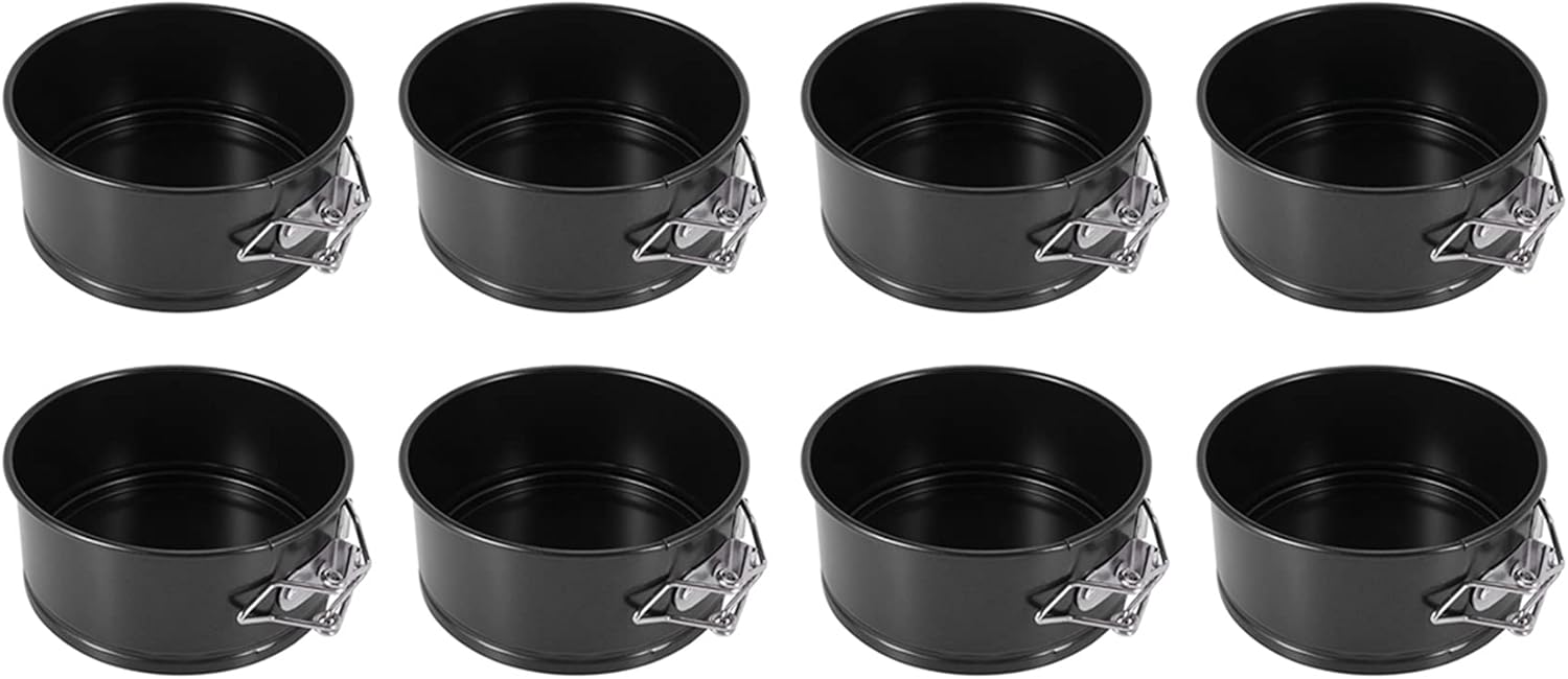 4" Mini Springform Pan Set - 8 Piece Small Non Stick for Mini ...