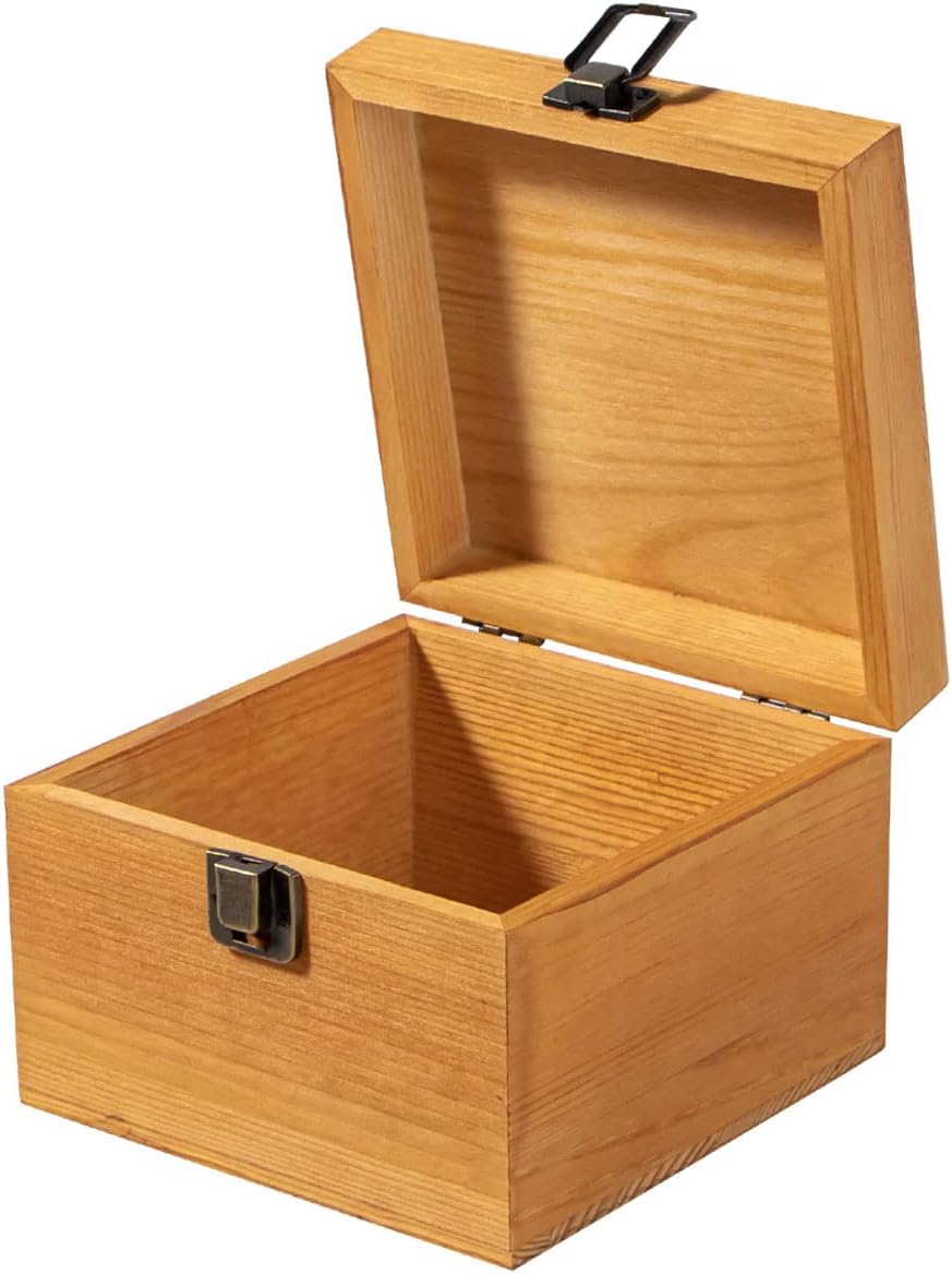 Amazon.com: Useekoo Vintage Wooden Storage Box Container with Hinged ...