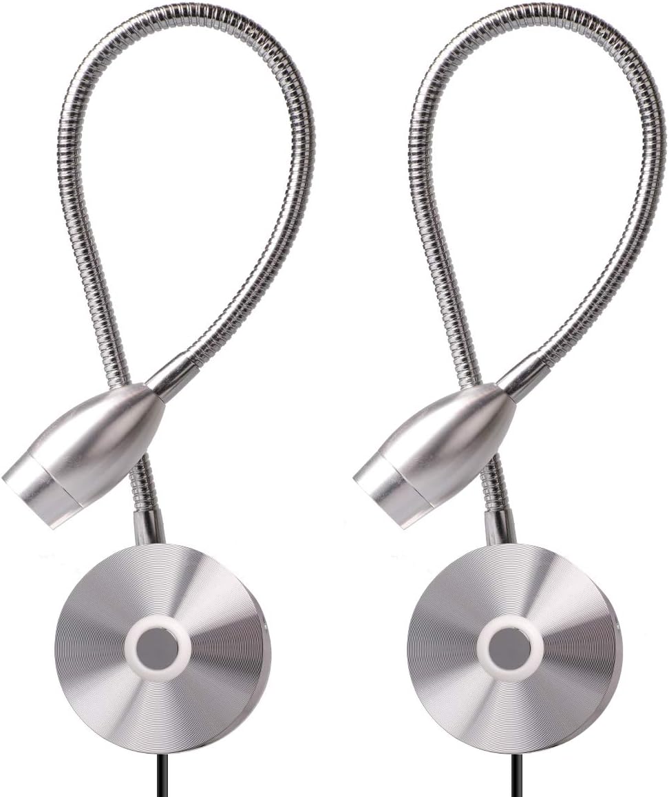 Dimmable Reading Lamps, LED Wall Mounted Reading Light for Bed ...