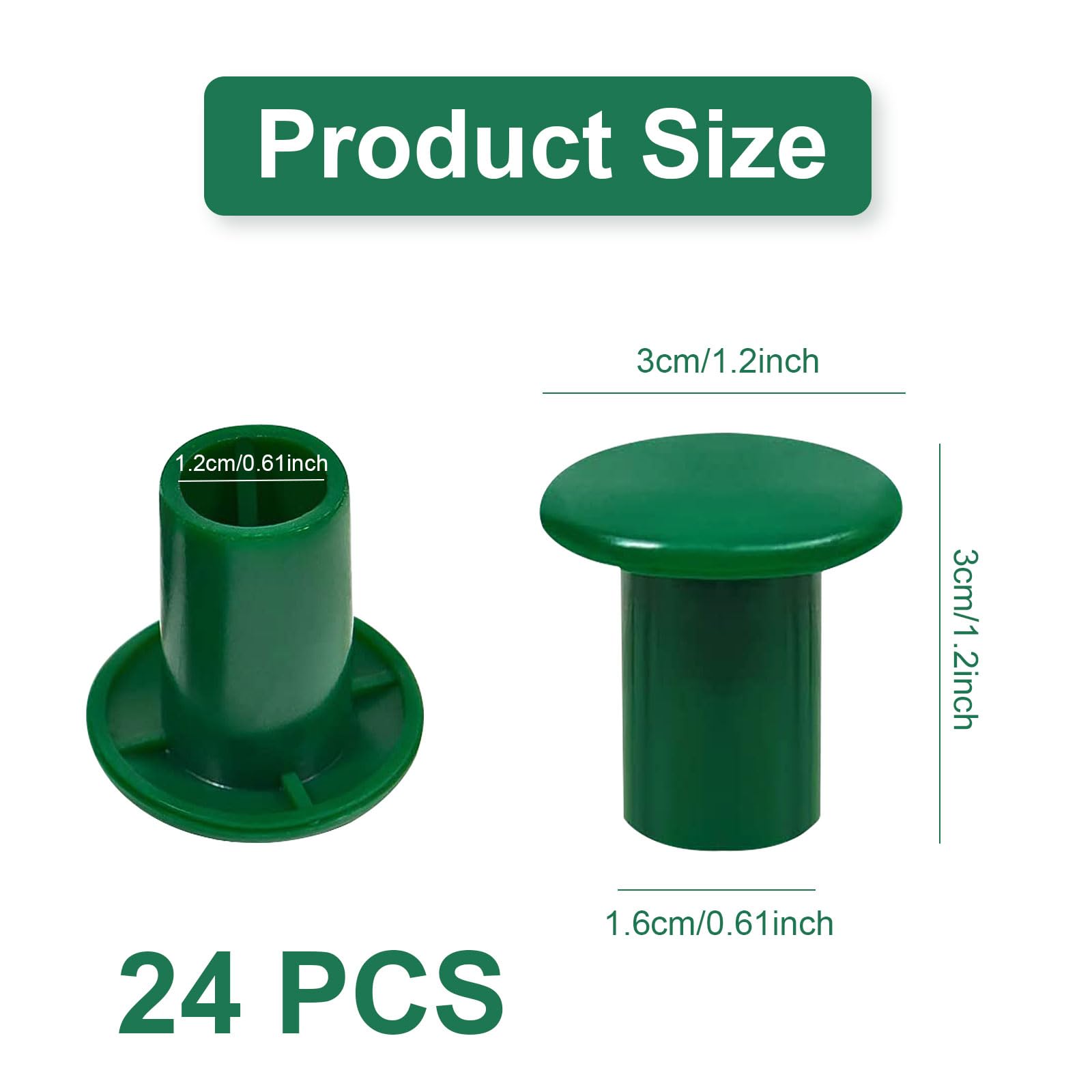 iwiio Cane Toppers, Bamboo Cane Toppers, Green Cane Safety Caps, Rubber ...