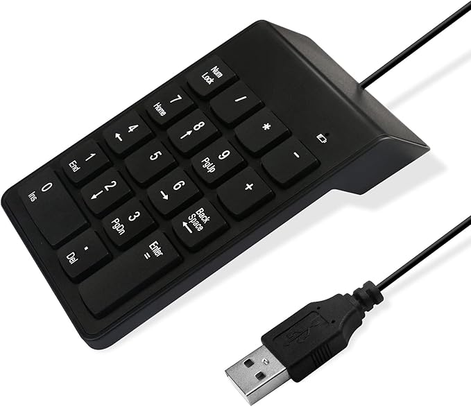 Amazon.com: Numeric Keypad for Laptop, 10 Key USB Keypad, Portable Ultra Slim Mini Numpad ...