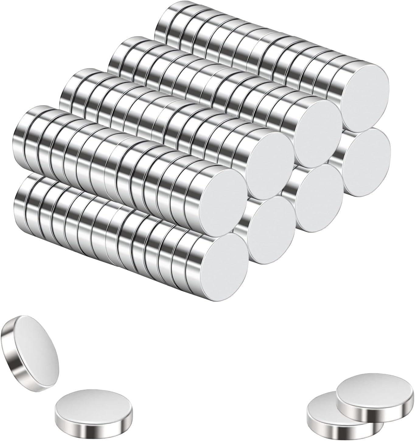 Vinabo 60Pezzi Magneti, al Neodimio Rotondi Piccoli 6 mm x 3 mm, Mini ...