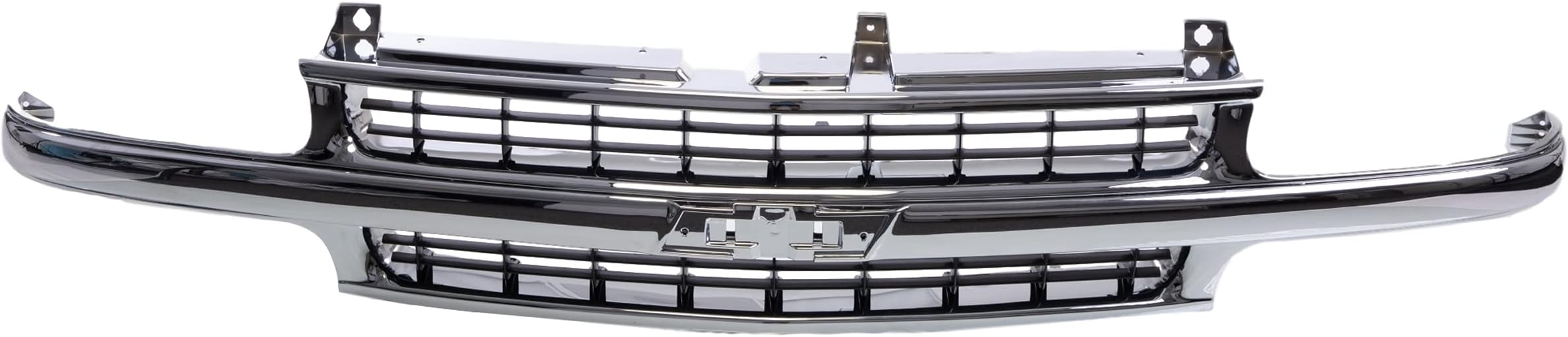 Amazon.com: Titanium Plus Autoparts Front Grille Grill Chrome Black ...
