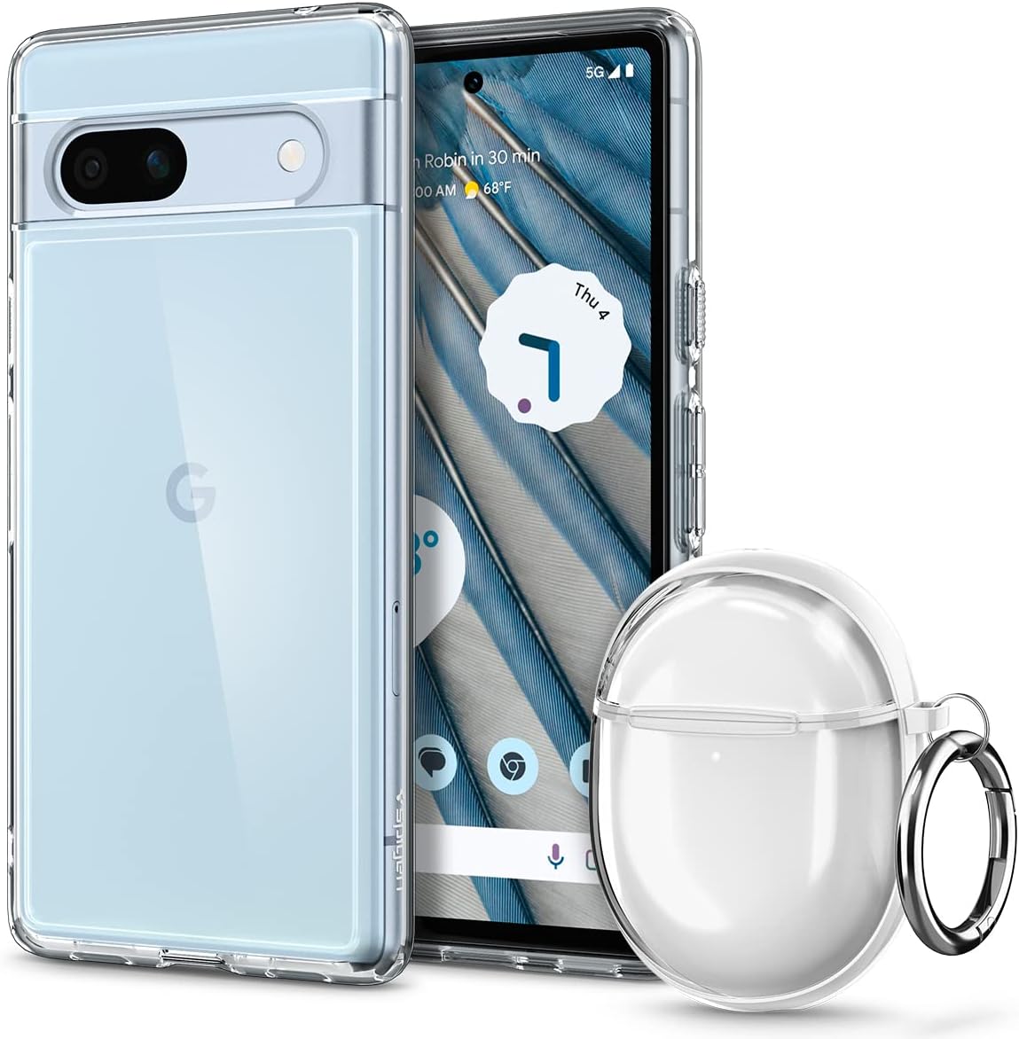 Amazon.com: Spigen Ultra Hybrid Designed for Pixel 7a Case and Pixel Buds Pro Case (2022) Bundle ...