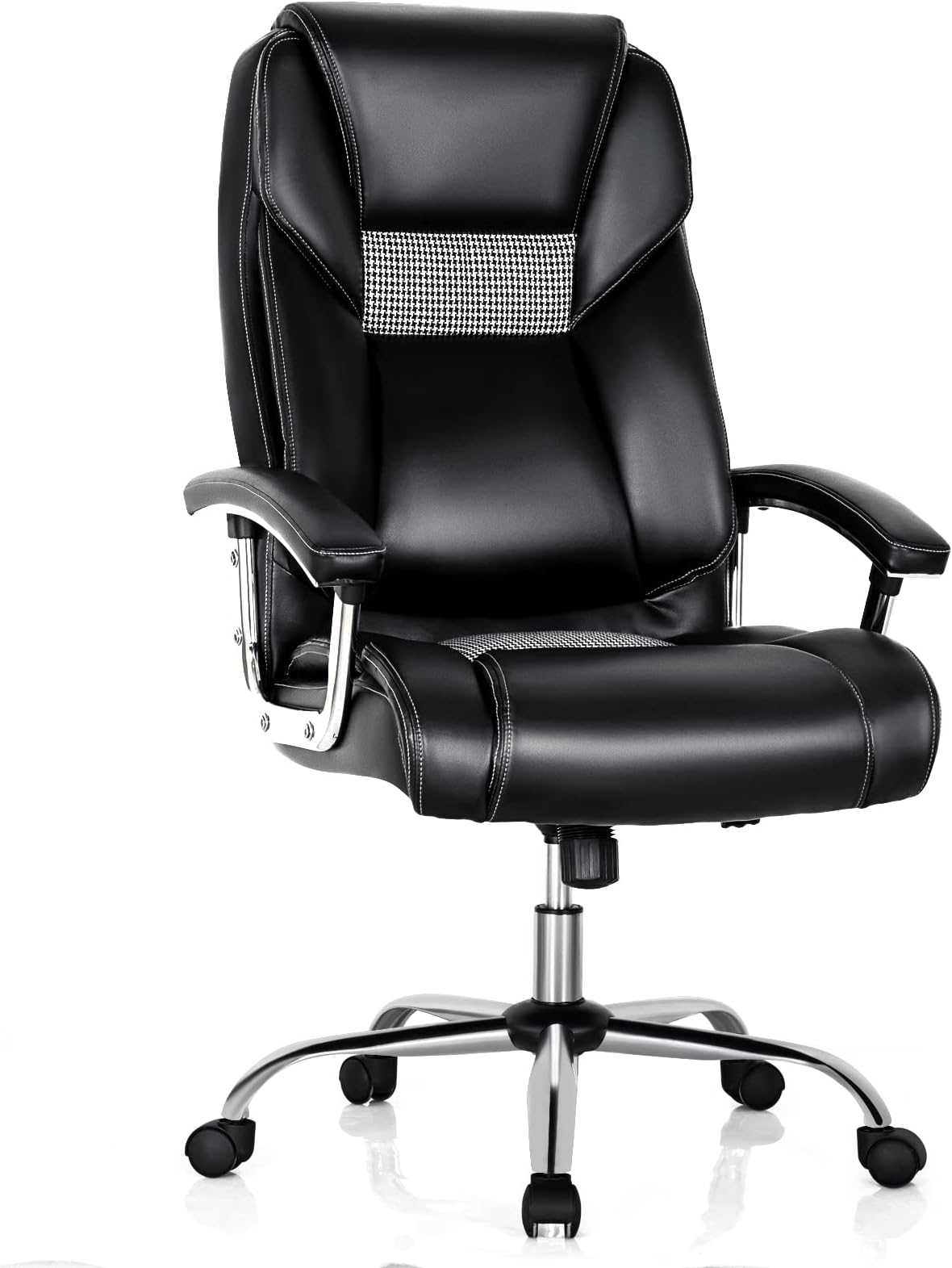 COSTWAY Executive Office Chair, Height Adjustable Swivel Computer Desk ...