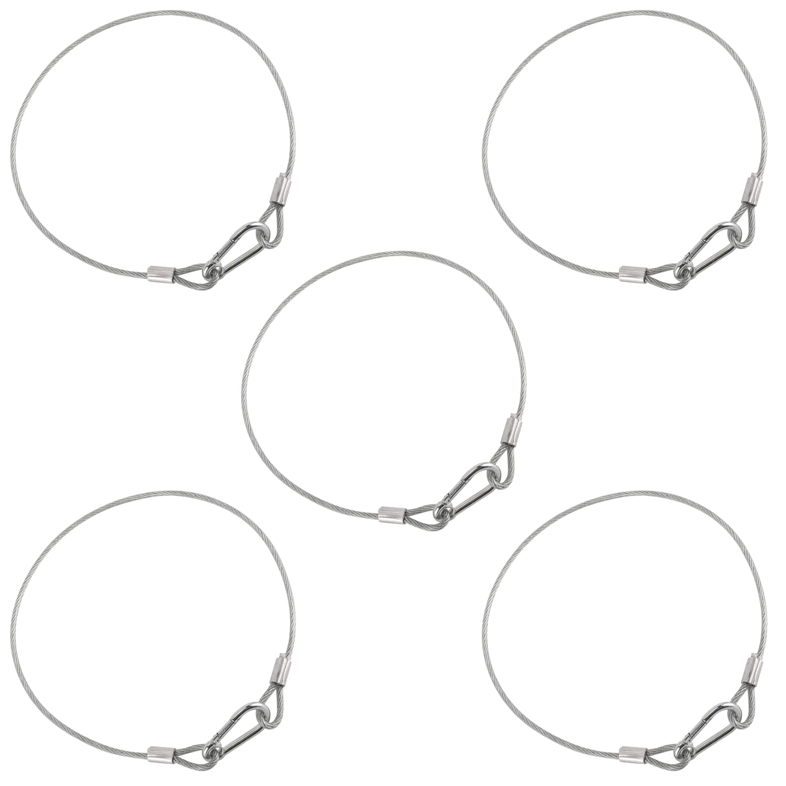 Snapklik.com : Lsqurel 5 Pack Stage Light Safety Cable Stainless Steel ...